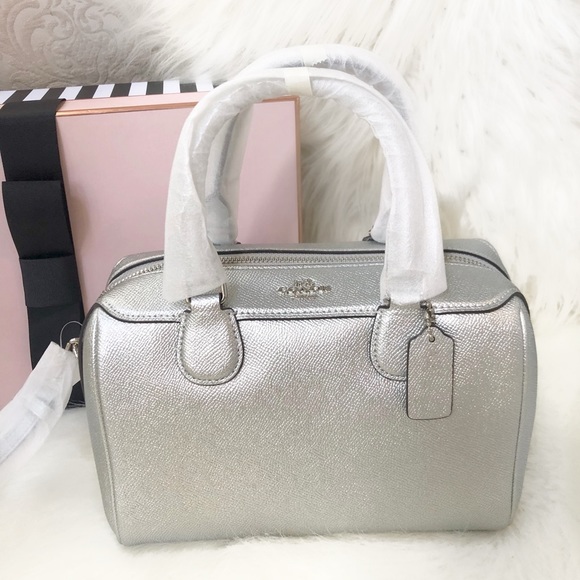 Coach | Bags | Coach Nwt Metallic Silver Wristlet | Poshmark